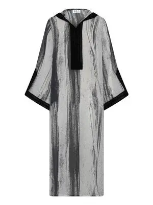 BELYED HANDCRAFT Grey Mohra – Lightweight Crepe Jalabia By Belyed