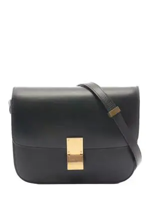 Celine 2000-2026 Medium Calfskin Classic Box Crossbody Bag Black