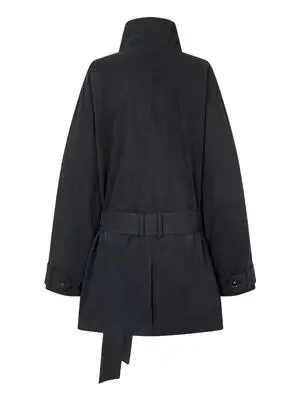 STUDIO TOMBOY Belted High-neck Single-breasted Coat - Black