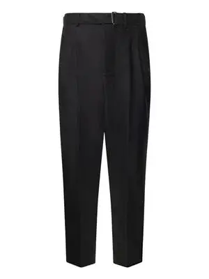 GIULIANO GALIANO Jose Belted Pleated Trousers - Black