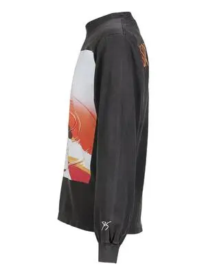 EVANGELI0N 95 Graphic-print Long-sleeve T-shirt - Black