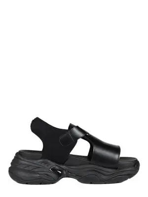 OAO Monolith Leather Sandals - Black