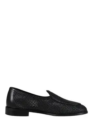 JACQUES SOLOVIÈRE PARIS Perforated Leather Loafers - Black