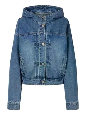 STUDIO TOMBOY Hooded Denim Jacket - Blue
