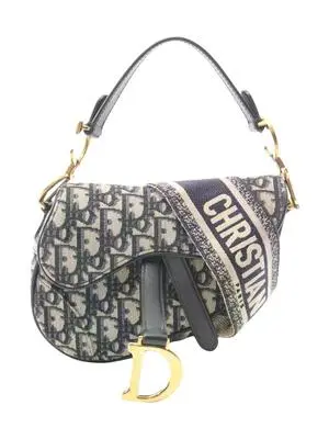 Dior Oblique Canvas Saddle Satchel - Blue