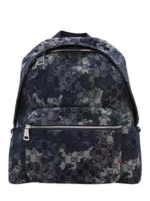 GUCCI 2000-2015 Gg Denim Camouflage Backpack