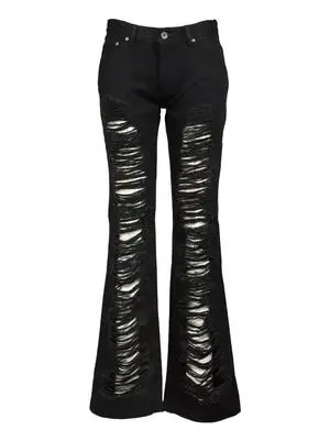 BOHEMSEO Distressed Semi-Bootcut Jeans