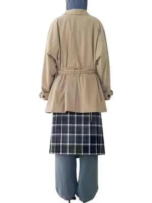 STUDIO TOMBOY Belted Button-front Single-breasted Coat