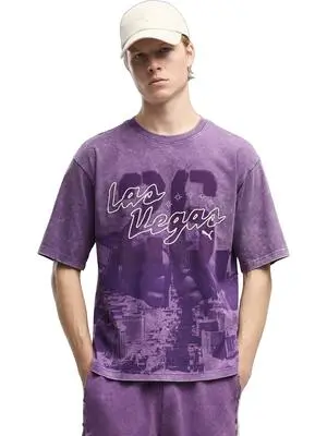 PUMA Las Vegas Boxy Graphic T-shirt - Purple