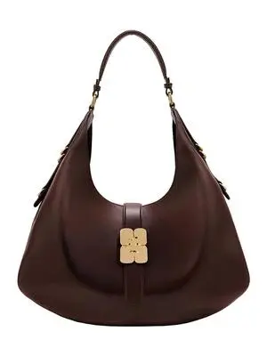GANNI Large Kat Bag In Brown