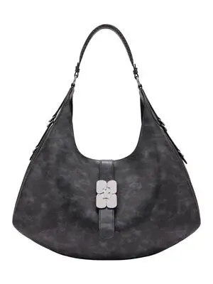 GANNI Large Kat Bag In Grey