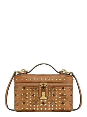 Mcm Crystal Visetos Rockstar Vanity Case - Cognac