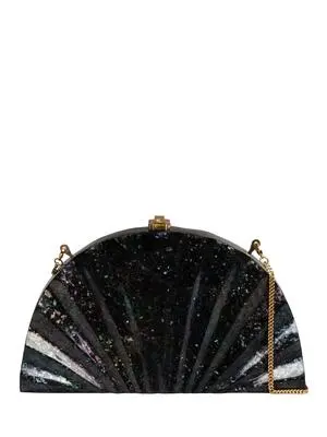 Rocio Fandango Galaxy Shell Clutch - Black