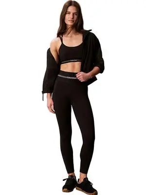 Calvin Klein Icon Sport Wide Waistband 7/8 Leggings - Black