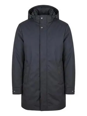MOORER Premium Polyester Coat - Navy