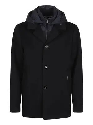 MOORER Cashmere-wool Overcoat - Navy