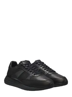 BOSS Porsche X Leather Sneakers With Perforated Details