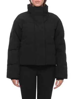 Canada Goose Quilted Short Puffer Jacket In Arctic Tech® Fabric Black