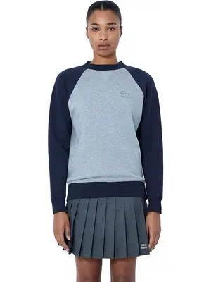 Miu Miu Raglan Sleeve Sweatshirt - Gray