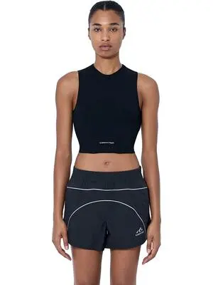 Balenciaga Fitted Cut Top - Black