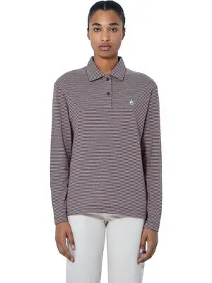 JIL SANDER Long Sleeve Polo Shirt - Red