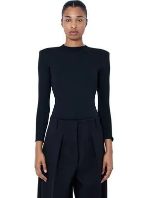 JIL SANDER Wool Bodysuit With Long Sleeves
