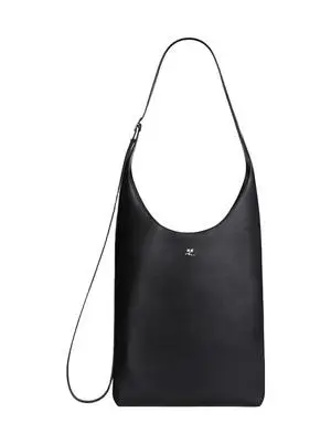COURREGES Large Melt Leather Tote Bag - Black