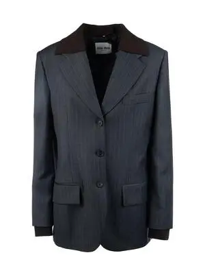 Miu Miu Pinstripe Blazer - Multicolor
