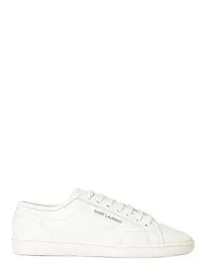 Saint Laurent Leather Sneakers - White