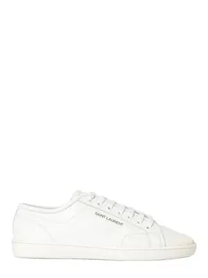 Saint Laurent Leather Sneakers - White