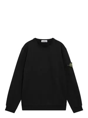Stone Island Stone Island Black Cotton Crewneck Sweatshirt Men Black