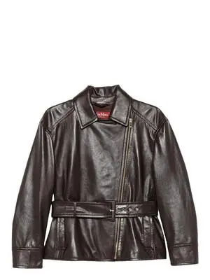 Max Mara Leather Jacket - Brown