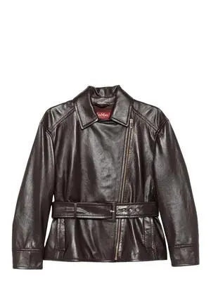 Max Mara Leather Jacket - Brown