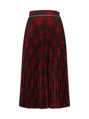 Burberry Check' Long Wool Blend Skirt - Multicolor