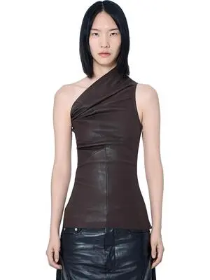 Rick Owens Athena One-shoulder Tank Top - Brown