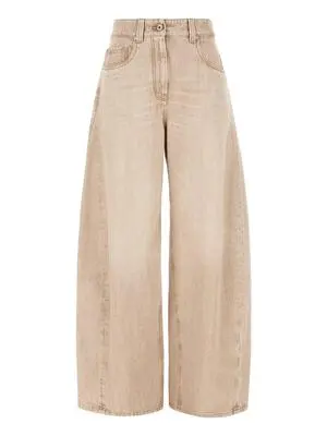 Brunello Cucinelli Wide Leg Jeans - Multicolor