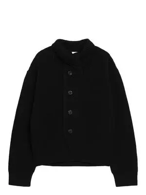 Dries Van Noten Waffle-knit Wool Cardigan - Black