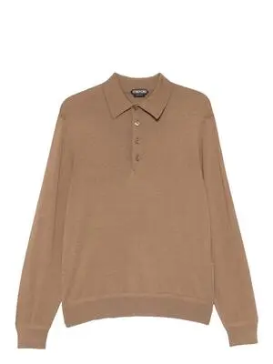 TOM FORD Tom Ford Brown Polo Shirts Men Brown
