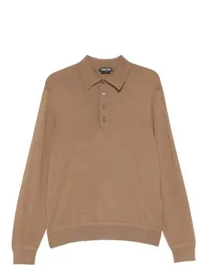 TOM FORD Tom Ford Brown Polo Shirts Men Brown
