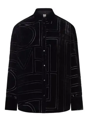 TOTEME TOTEME Oversized Devoré Shirt Black