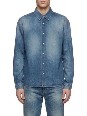 Saint Laurent Casual Cotton Denim Shirt - Blue