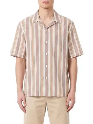 Saint Laurent Striped Cotton Shirt - Cream