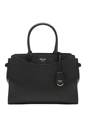 Prada Leather Tote Bag - Black