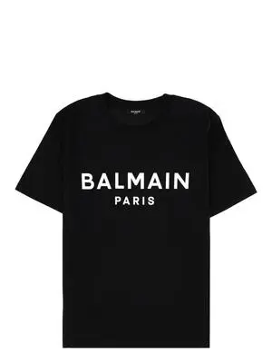 Balmain T-shirt Con Stampa Logo - Black