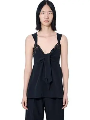 Chloé Silk Crêpe Camisole - Black