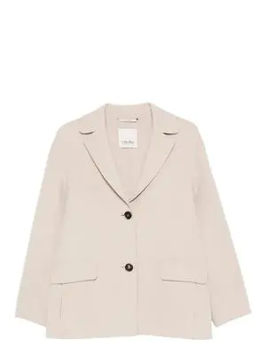 Max Mara Neutrals Coats Single Breasted Coats - Cream