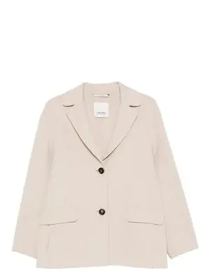 Max Mara Virgin Wool Single Breasted Coat - Cream