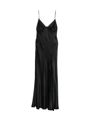 Alberta Ferretti Satin Long Dress - Multicolor