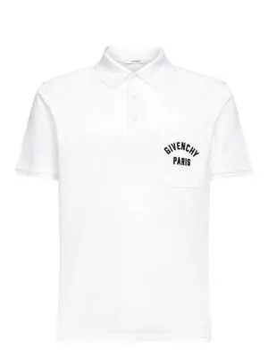 Givenchy White Cotton Piqué Paris Polo Shirt - Multicolor