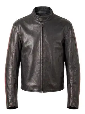 Gucci GUCCI Calf Leather Biker Jacket Multicolor